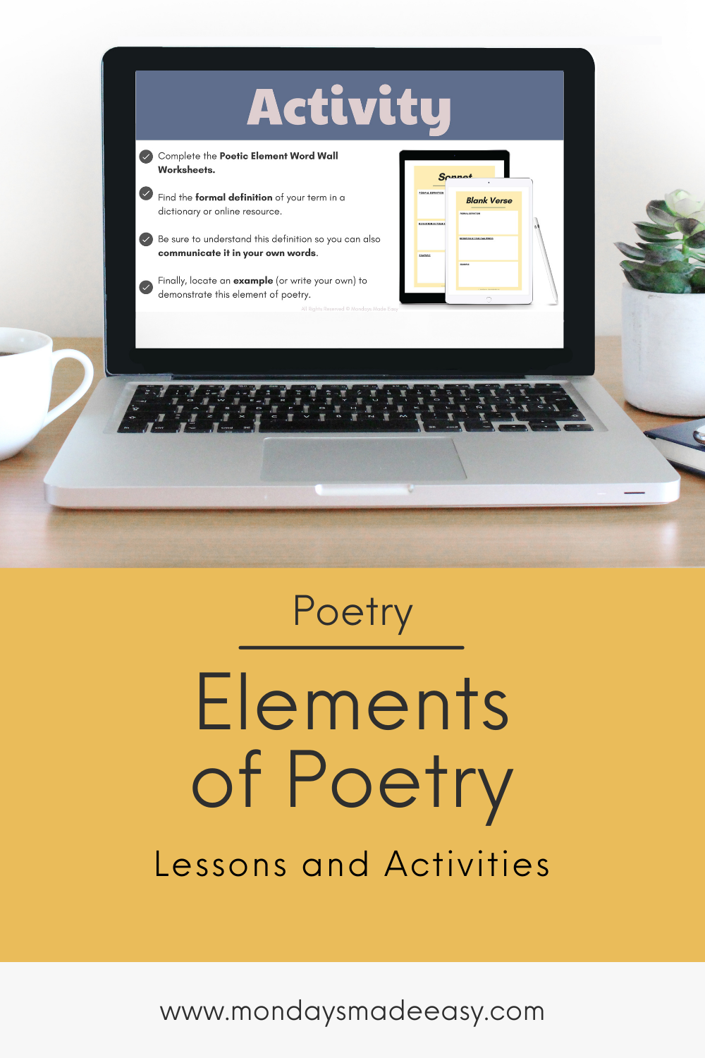 Elements of Poetry: Teaching the Structure of a Poem · Mondays Made Easy