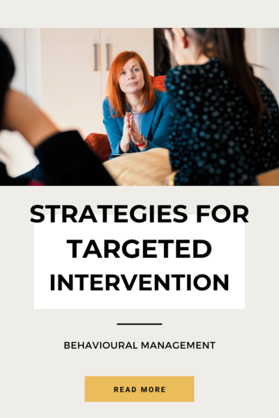 Targeted Intervention: How to Handle Difficult Classroom Behavior