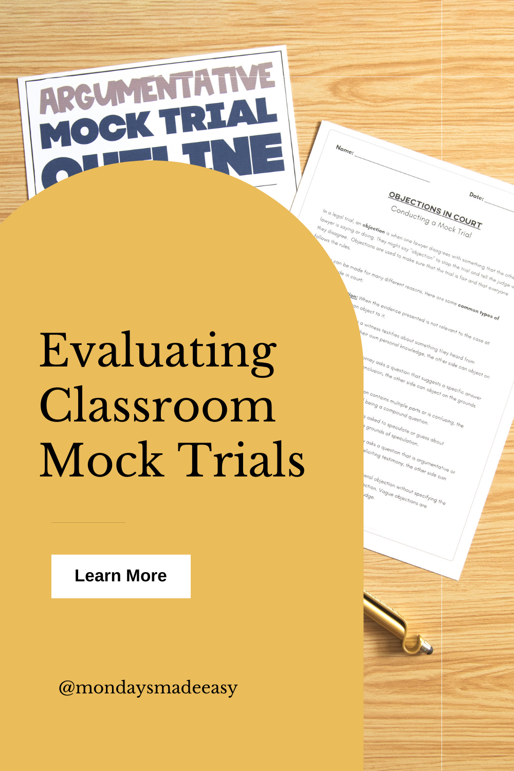 How to Conduct a Classroom Mock Trial Mondays Made Easy