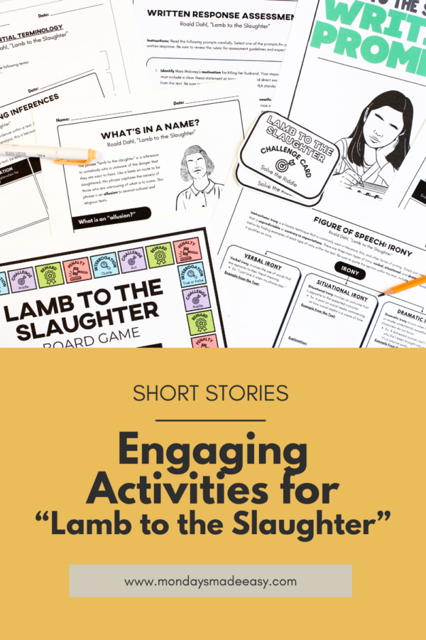 6 Engaging Activities for Teaching "Lamb to the Slaughter" by Roald Dahl