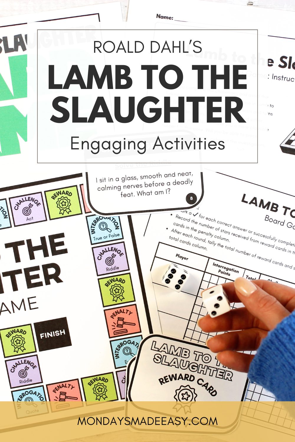6 Engaging Activities for Teaching "Lamb to the Slaughter" by Roald Dahl