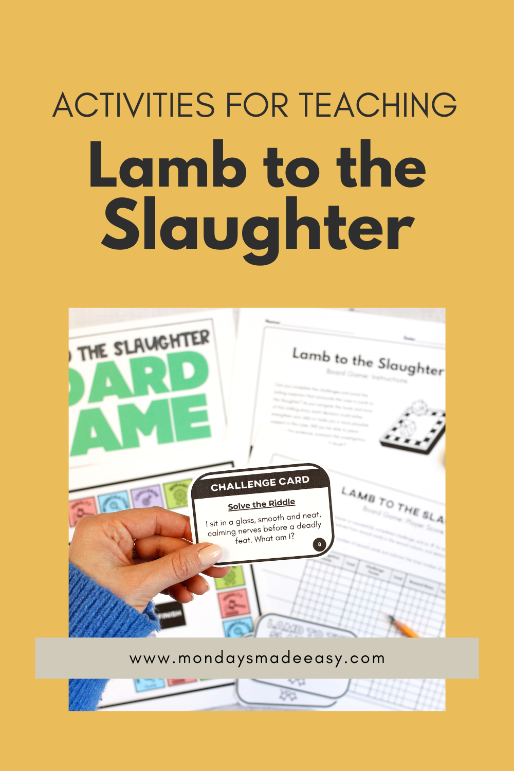 6 Engaging Activities for Teaching "Lamb to the Slaughter" by Roald Dahl