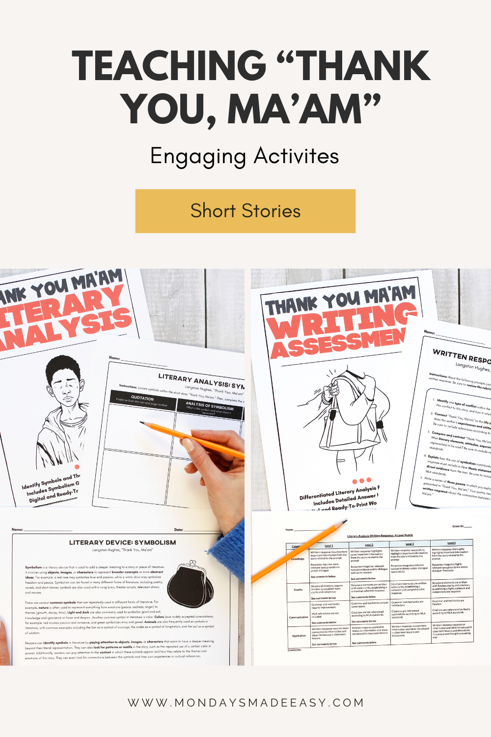 3 Engaging Activities for Teaching Thank You, Ma’am by Langston Hughes