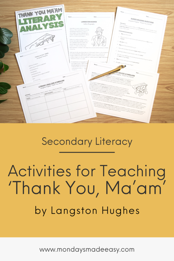 3 Engaging Activities for Teaching Thank You, Ma’am by Langston Hughes