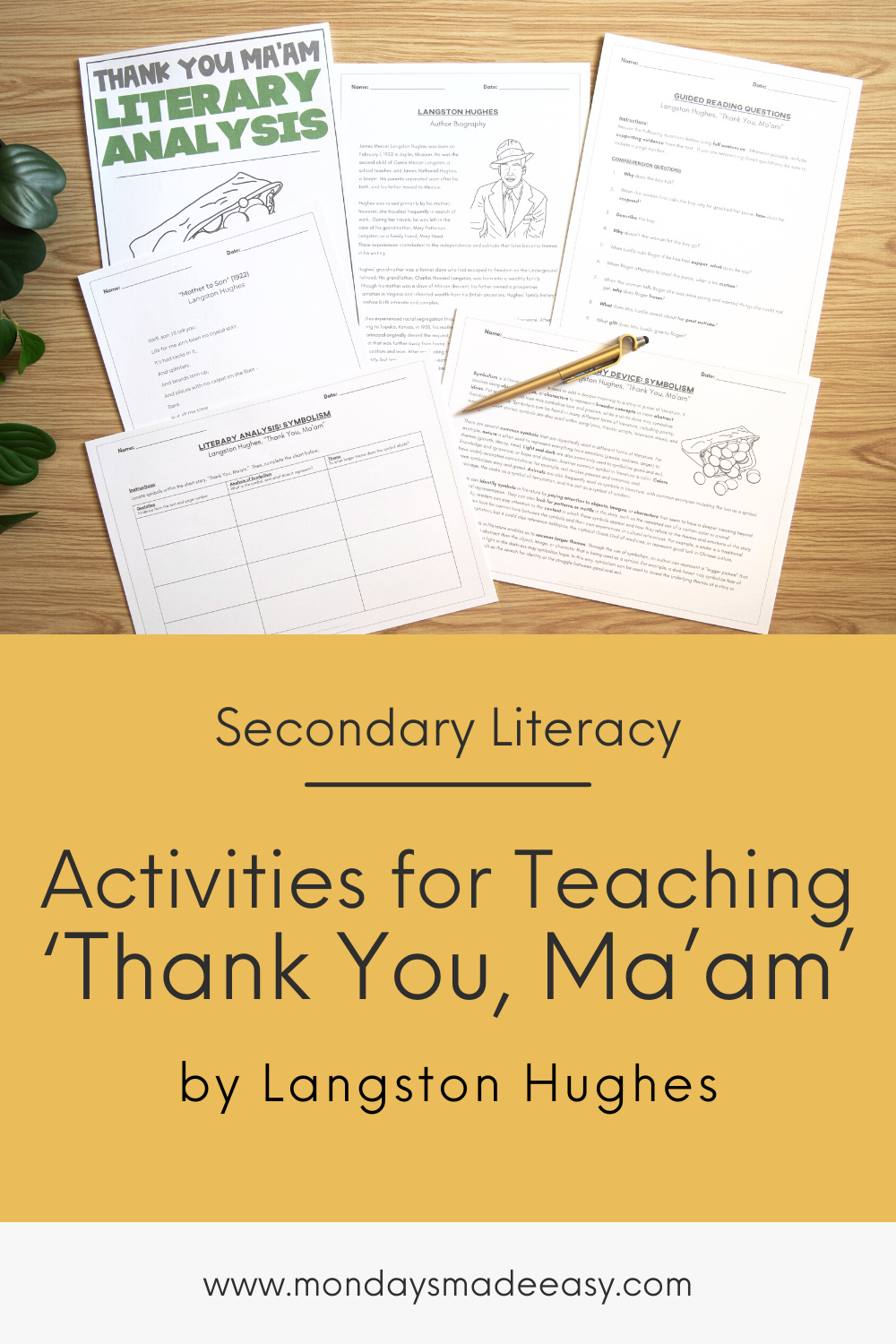 3 Engaging Activities for Teaching Thank You, Ma’am by Langston Hughes