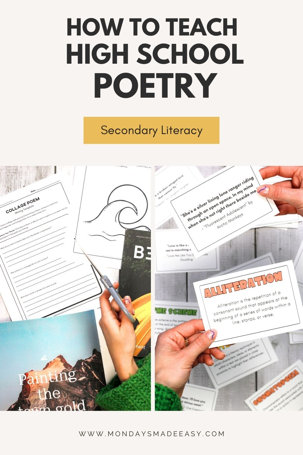 Teaching High School Poetry - Engaging Lessons + Activities