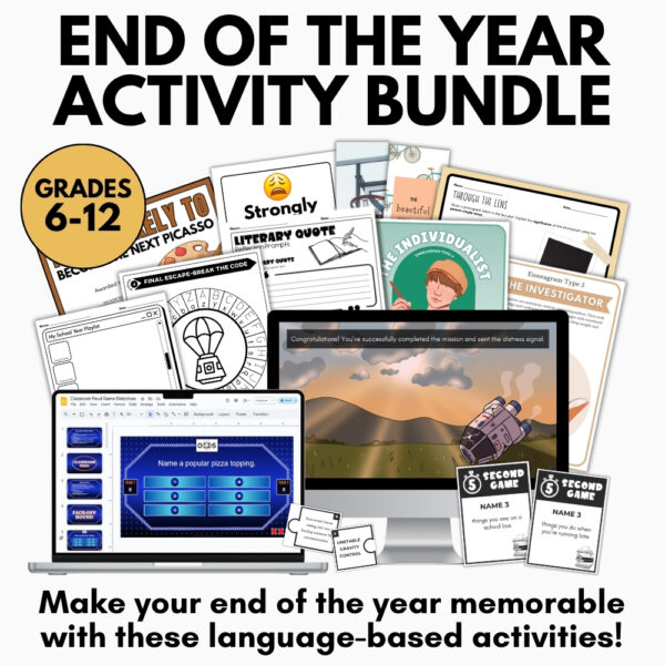 End of the Year Activities – Writing Prompts & Assessments