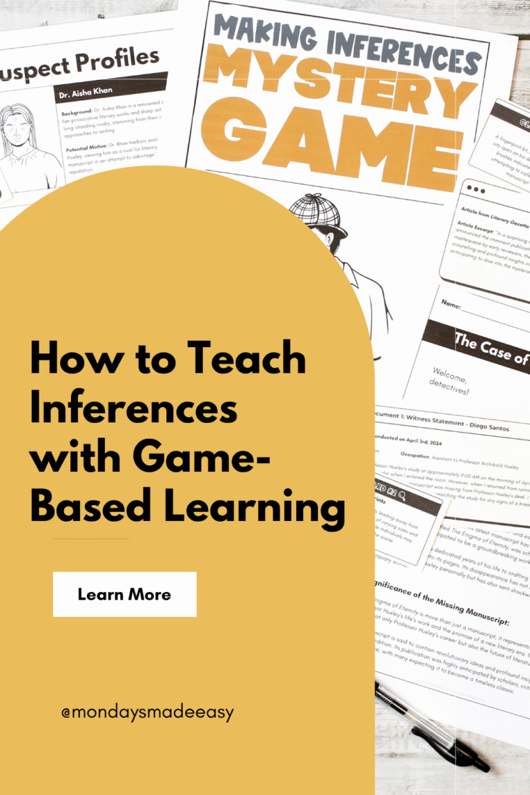 Teach How to Make Inferences with this Solve a Mystery Game