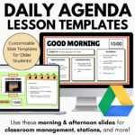 Daily Agenda Slides with Timers for Google Classroom
