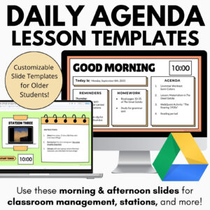 Daily Agenda Slides with Timers for Google Classroom