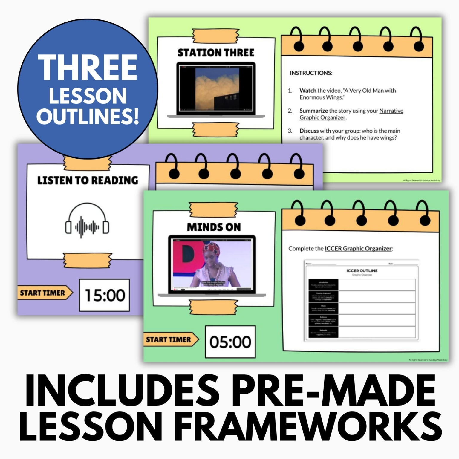 Daily Agenda Slides with Timers for Google Classroom