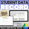 Student Data Tracking Sheets for Teachers and Class Logs