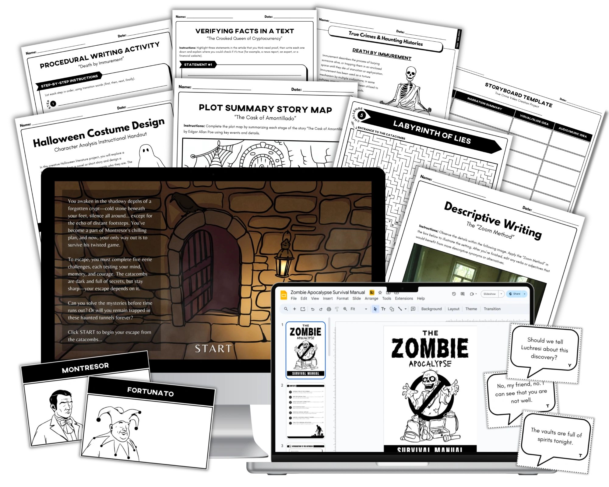 Haunted Halloween Activity Pack - save over 90%