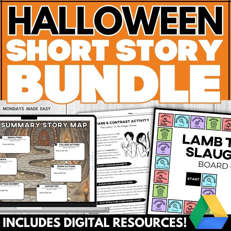 Halloween Short Stories Bundle | Spooky ELA Lessons