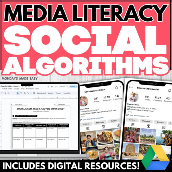 Social Media Literacy Lesson: Analyze Bias & Digital Feeds